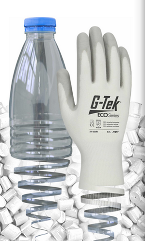 Hand and Arm Eco PPE Made with Recycled P.E.T. (rPET) Water Bottles